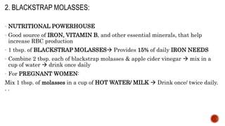 Home remedies and patient counselling tips for ANEMIA-By rxvichu-alwz4uh!! :) :) | PPTX