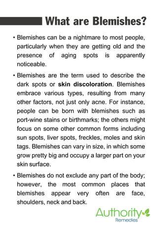 Top Home Remedies For Blemishes | PDF