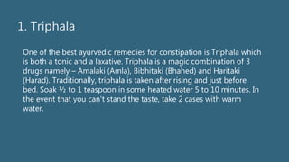 Home remedies for constipation causes, symptoms | PPTX