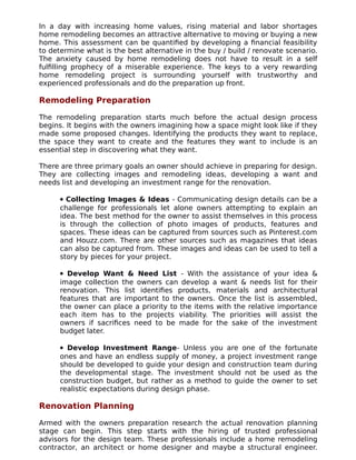 Home remodeling or home renovation process | PDF