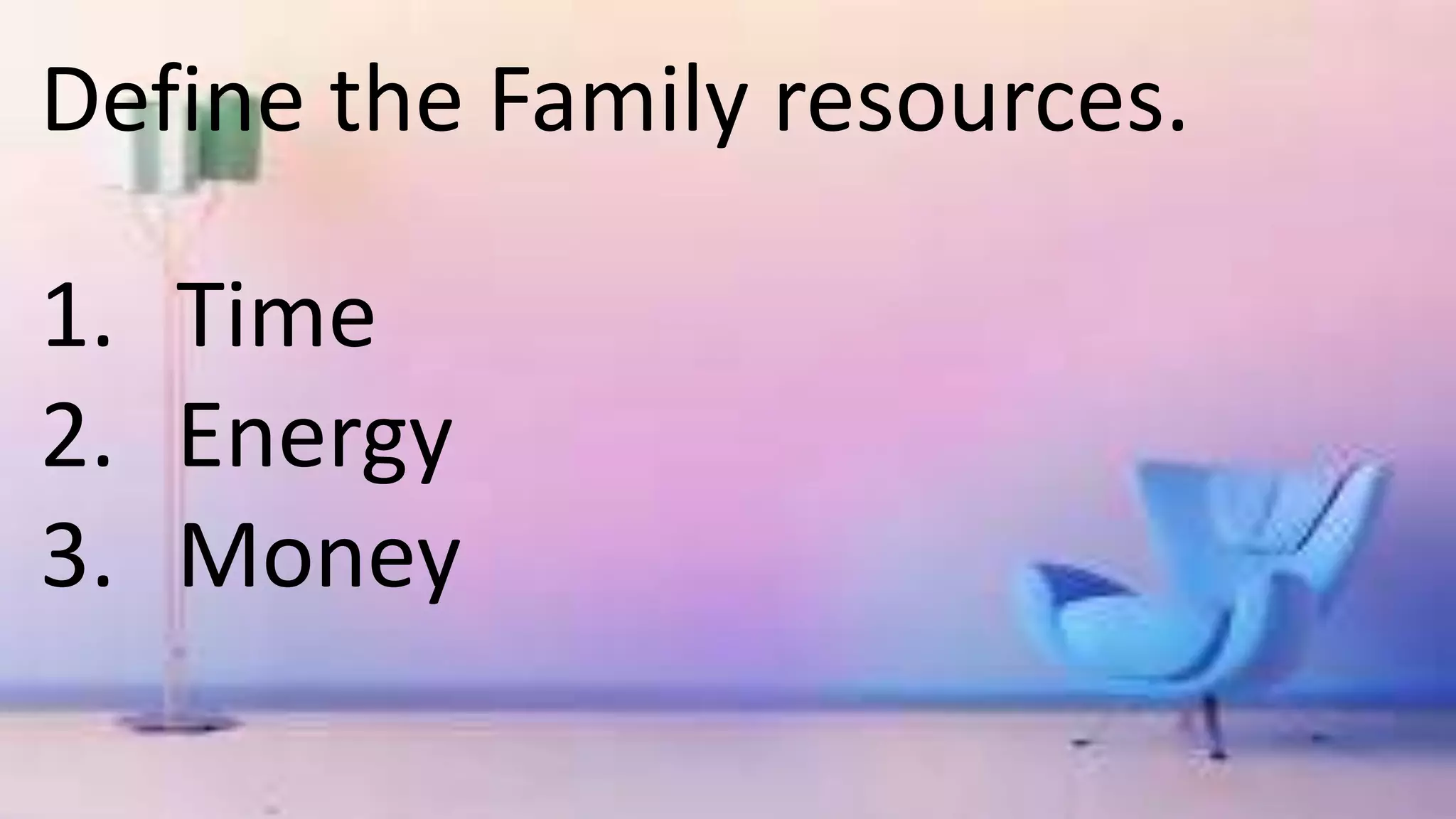 Managing Family Resources | PPTX