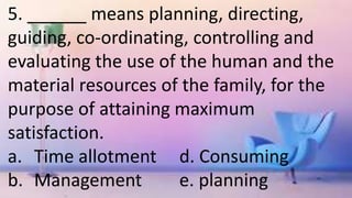 Managing Family Resources | PPTX