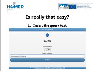 GYOD - Give Your Own Data (Torino presentation) | PDF