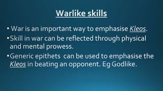 Homeric epithets writing techniques | PPT