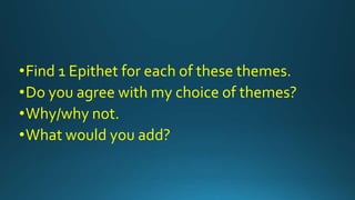 Homeric epithets writing techniques | PPT