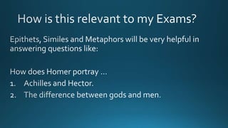Homeric epithets writing techniques | PPT