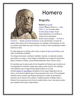 Homero | DOCX