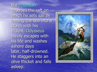 Poseidon Destroying Odysseus Raft