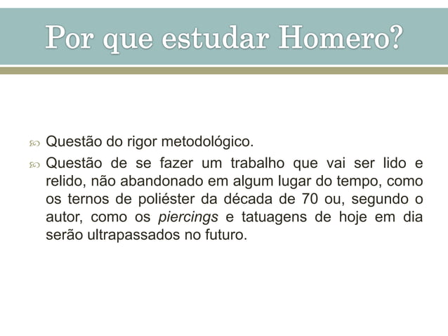 Homero e seus poemas | PPT