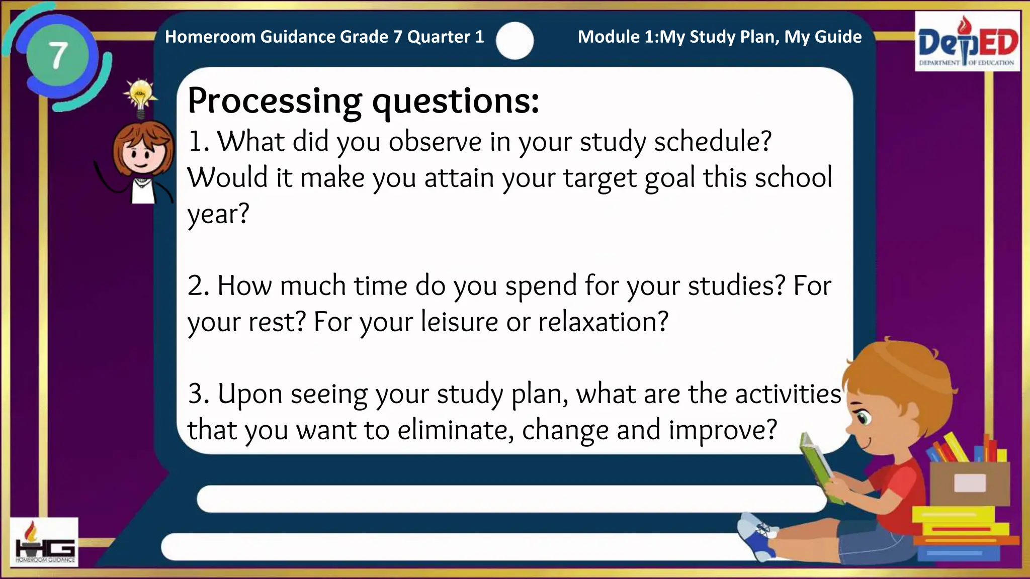 Homeroom-Guidance STUDY PLAN, GUIDE IN Q1 | PPTX
