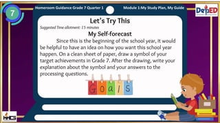 Homeroom-Guidance STUDY PLAN, GUIDE IN Q1 | PPTX