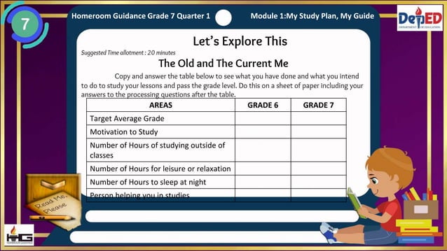 Homeroom-Guidance STUDY PLAN, GUIDE IN Q1 | PPTX