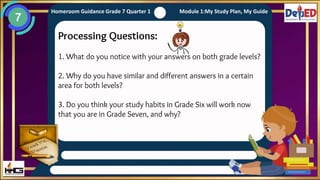Homeroom-Guidance STUDY PLAN, GUIDE IN Q1 | PPTX