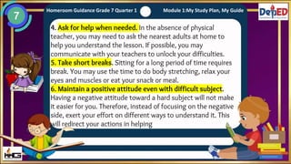 Homeroom-Guidance STUDY PLAN, GUIDE IN Q1 | PPTX