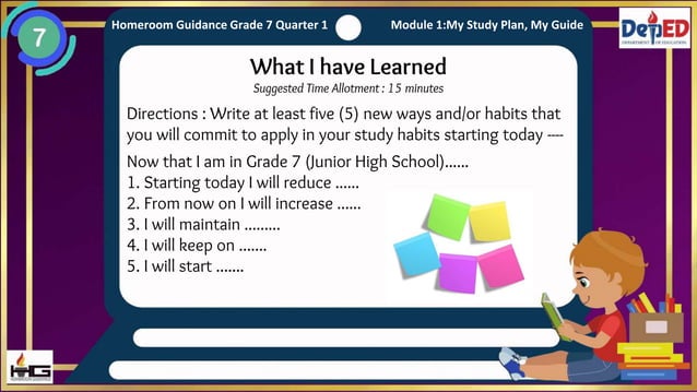 Homeroom-Guidance STUDY PLAN, GUIDE IN Q1 | PPTX