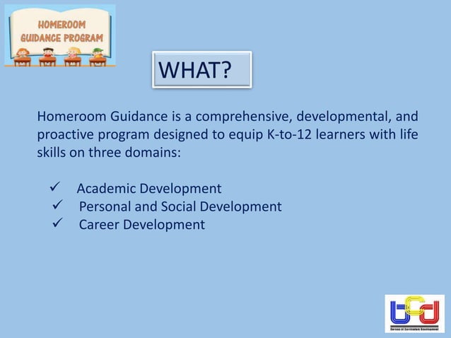 Homeroom-Guidance-Program.pptx | Educational Assessment | Education
