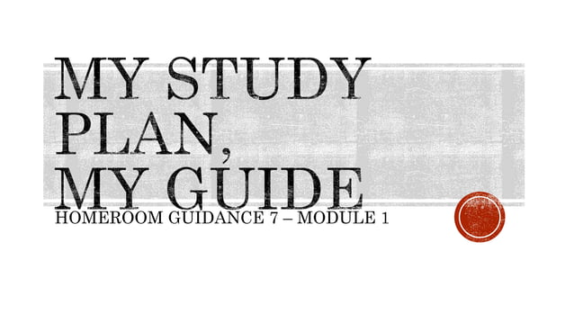 Homeroom-Guidance_Module-1_Grade 7_Quarter 1 | PPTX | Educational ...