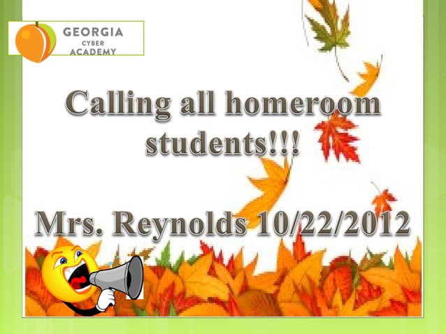 Homeroom check in 10-22-2012 | PPT
