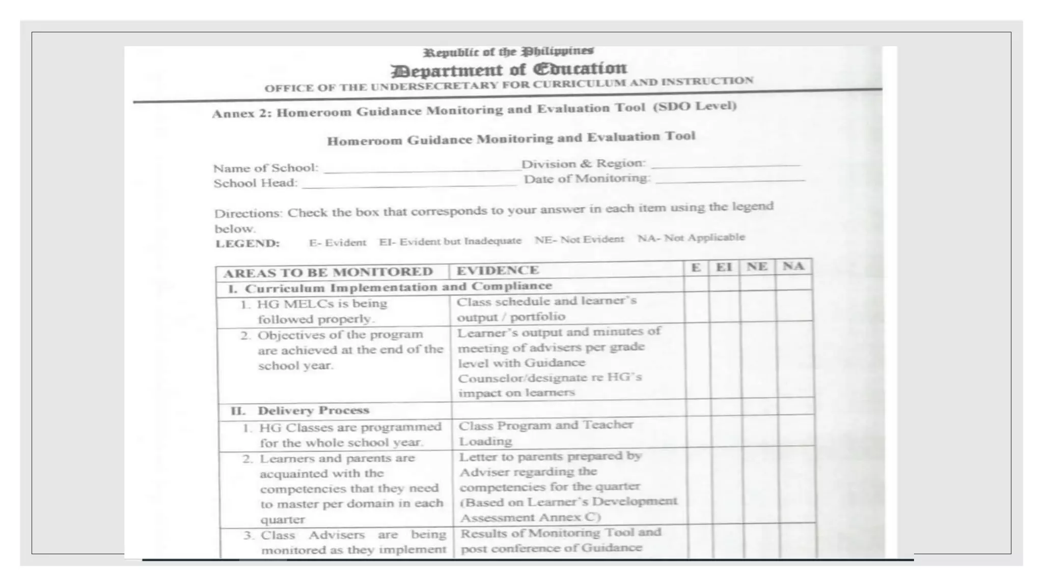 Homeroom guidance (hg) cris | PPTX