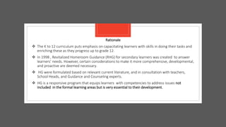 Homeroom guidance (hg) cris | PPTX
