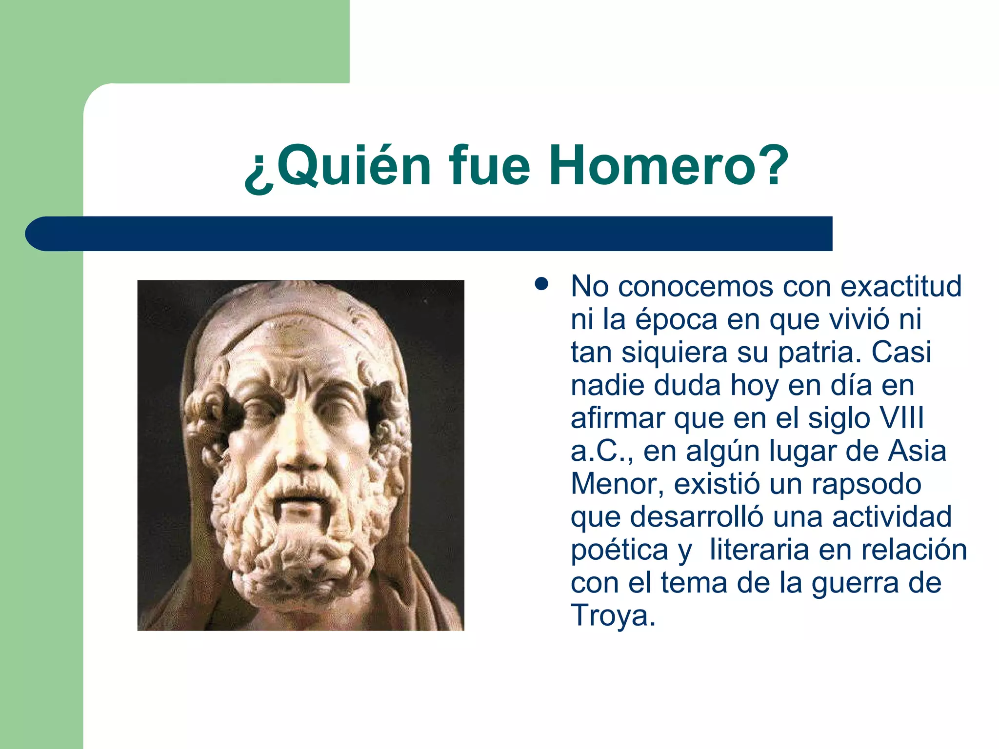 Homero y la ilíada | PPT