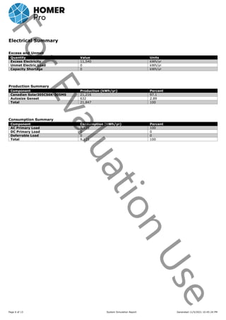 Homer report | PDF
