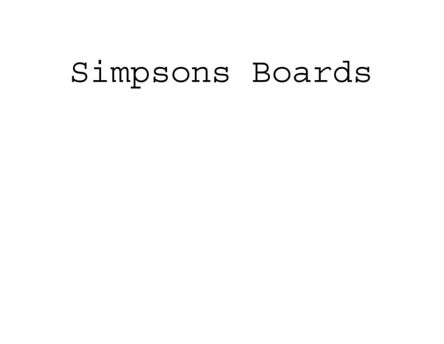 Simpsons Boards | PPT