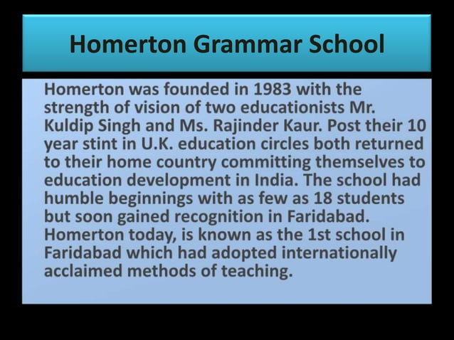 Homerton grammar school | PPT