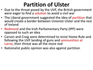 Home rule and the Irish Parliamentary Party | PPTX