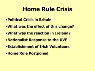Home rule crisis | PPT