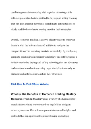 Trading Mentorship Program | PDF