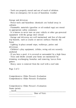 Home Safety Checklist Use this checklist as you walk through eac | DOCX