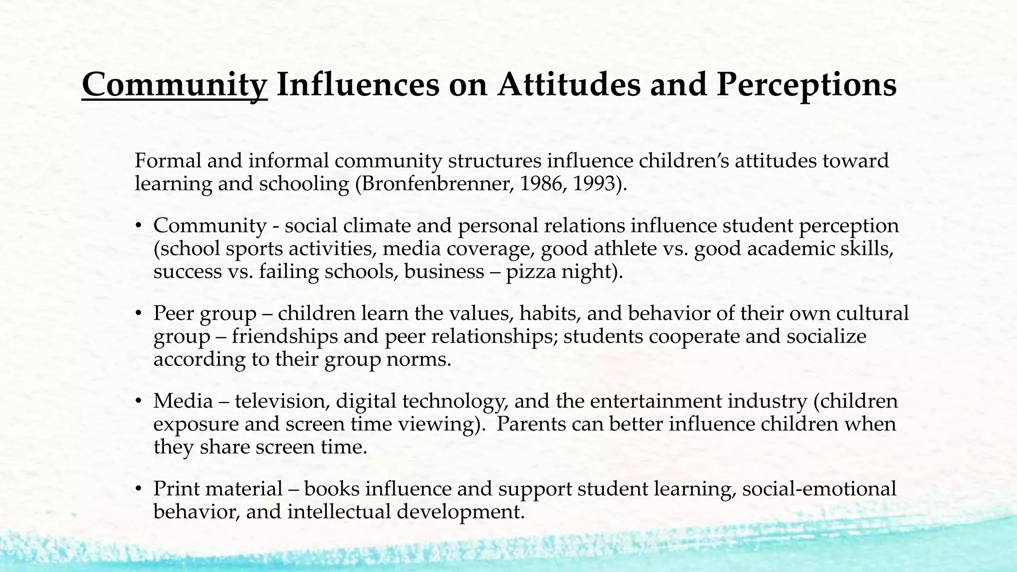Home, School, and Community Influences | PPTX