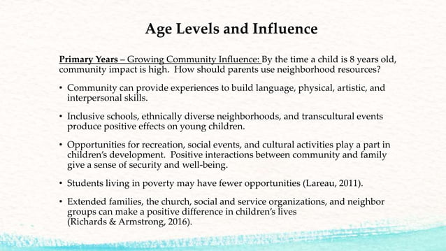 Home, School, and Community Influences | PPTX | Daycare and Pre-School ...