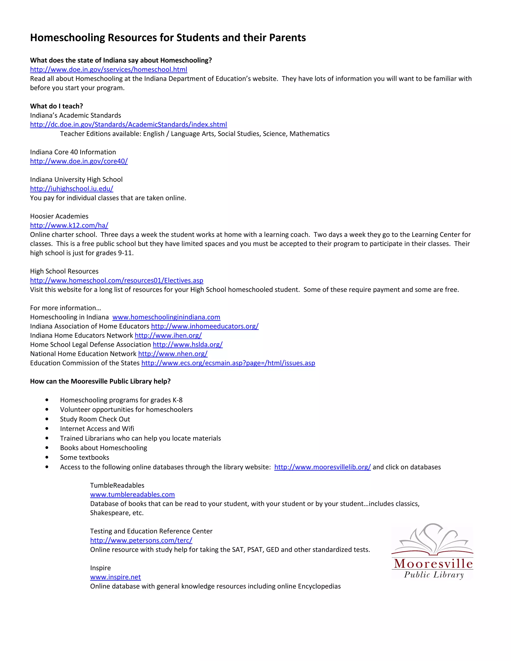 Making Your Library Work for Homeschoolers Workshop: Student/Parent ...