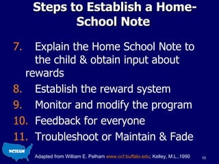 Unit 5: Home-School Notes - Parental Involvement Presentation | PPT
