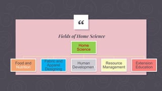 Home science- scope and career opportunities | PPTX