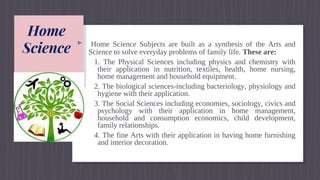 Home science- scope and career opportunities | PPTX