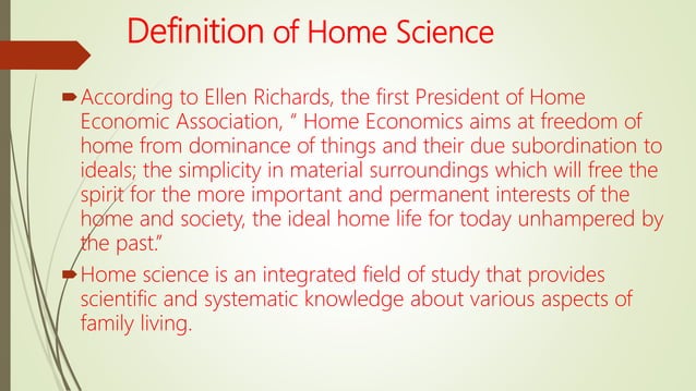Home science | PPTX | Homeschooling | Education
