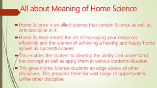 Home science | PPTX