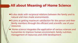 Home science | PPTX