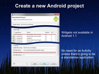 Android Homescreen Widgets Demystified | PPT