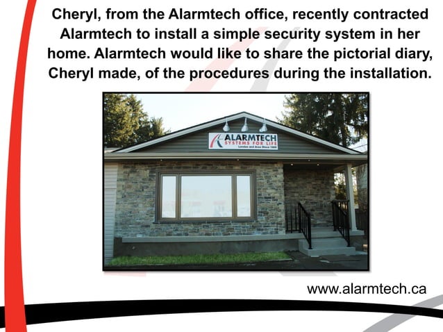 Alarmtech Systems For Life Installs a Home Security System. | PPT