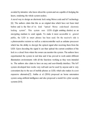 Home security system using internet of things | PDF
