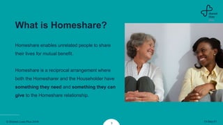 Homeshare- IG Housing, Space and Places network Meeting Sept 21 | PPT