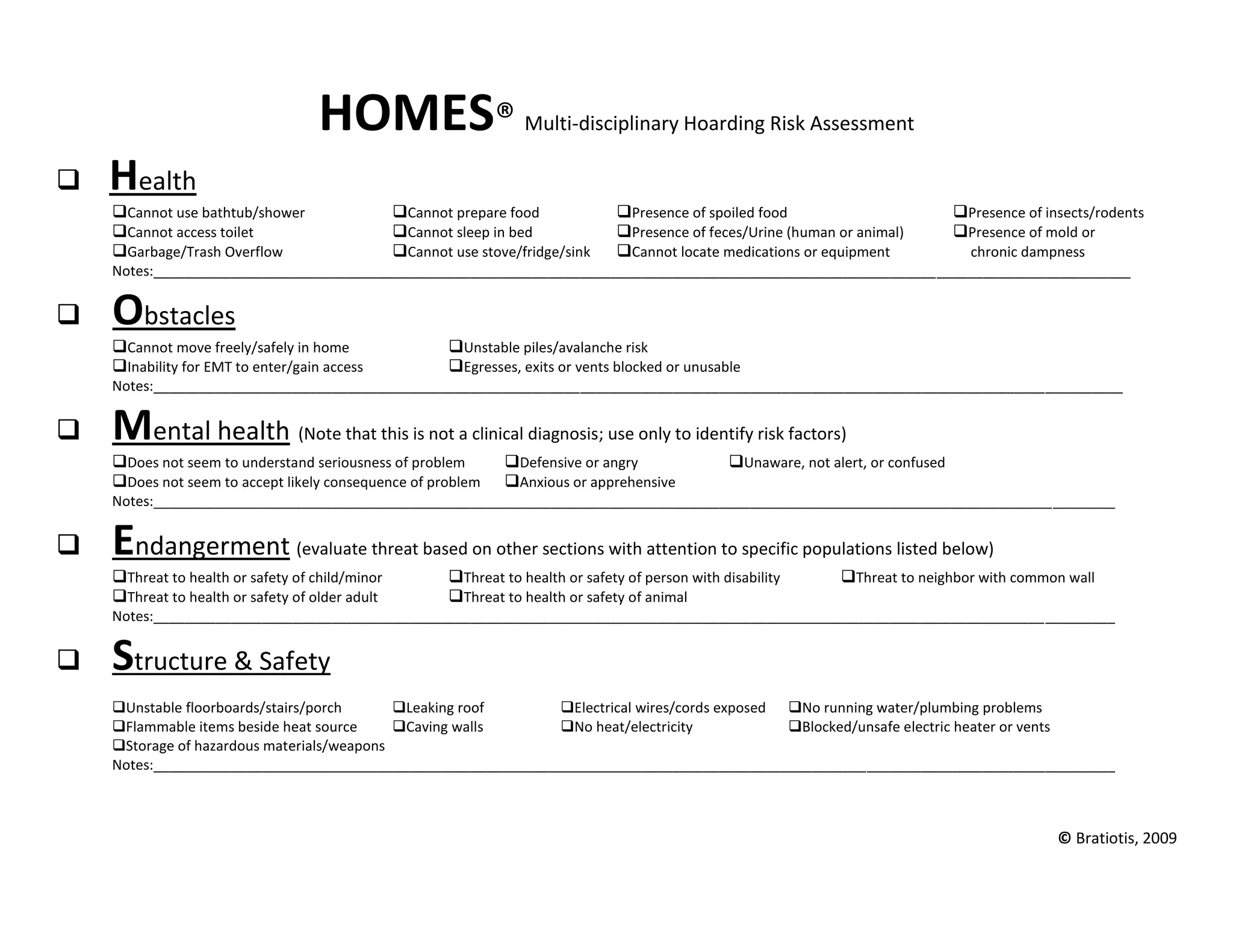 Homes Hoarding Assessment | PDF
