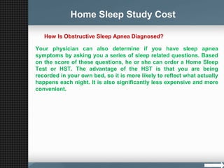 Home sleep study cost | PPT
