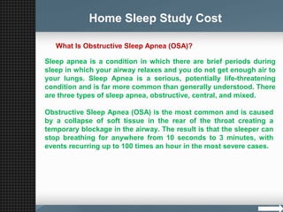 Home sleep study cost | PPT