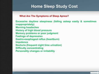Home sleep study cost | PPT