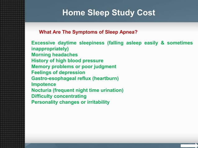 Home sleep study cost | PPT
